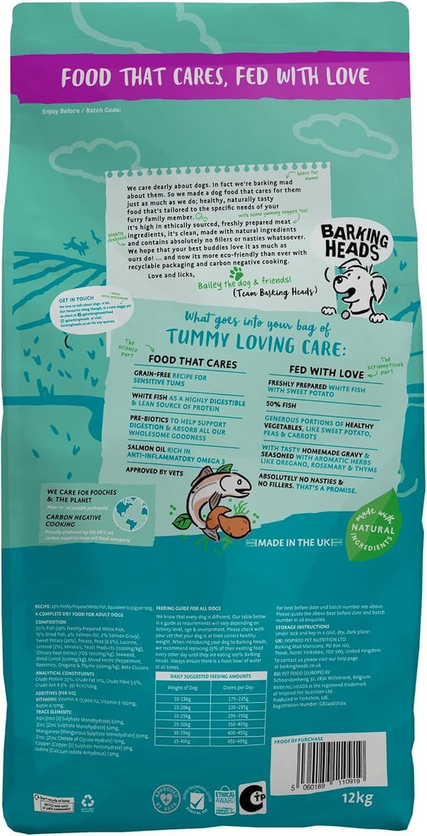 Barking Heads Dry Dog Food - Fish 'n' Delish 12kg – Uwu4Dogs